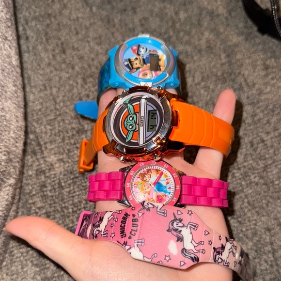 Disney | Toys | Blue And Orange Character Toy Watches | Poshmark